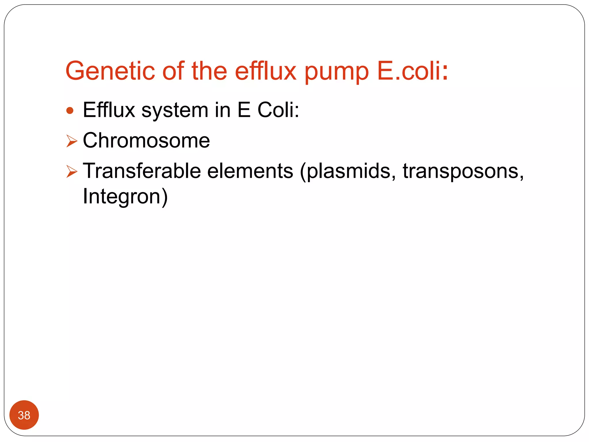 Efflux pumps | PPTX