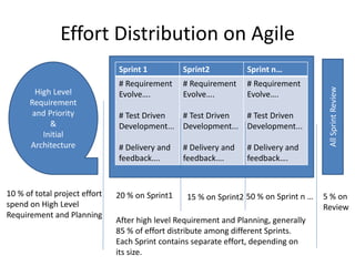 Effort Distribution on Waterfall and Agile | PDF