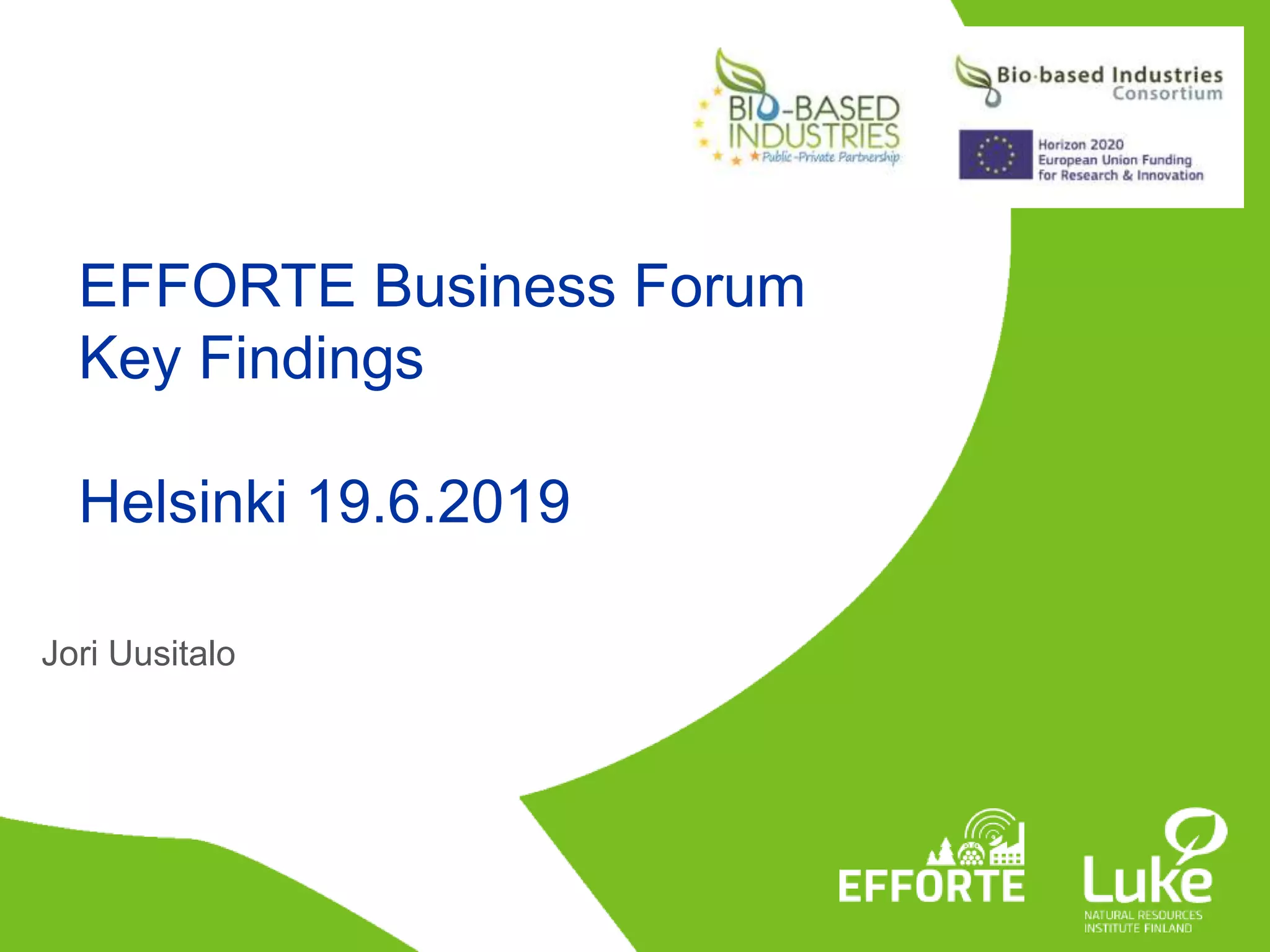 Key findings of EFFORTE project | PPT