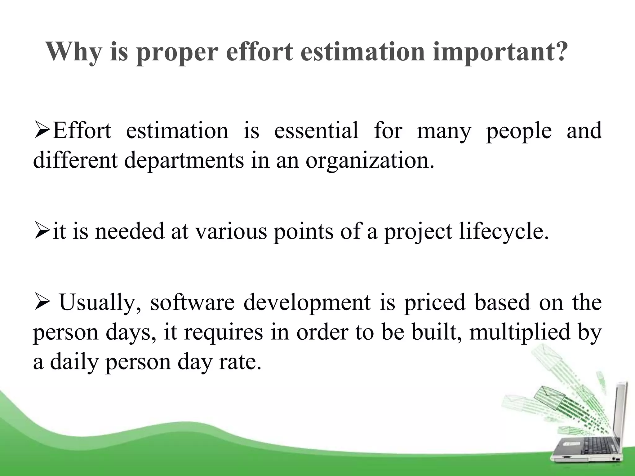 Effort estimation( software Engineering) | PPTX