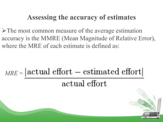 Effort estimation( software Engineering) | PPTX