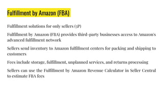 Effortless Excellence Maximizing Amazon Fulfillment Solutions | PPT