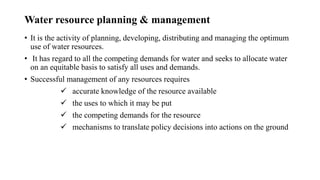 Efforts in water resources planning & management | PPTX