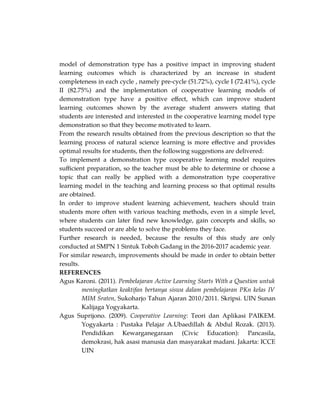 EFFORTS TO IMPROVE IPA LEARNING OUTCOMES THROUGH DEMONSTRATION LEARNING MODELS | PDF