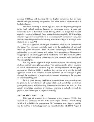 Efforts to Improve Student Learning Outcomes in Basketball Through the ...