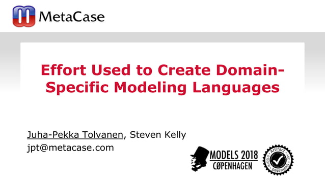 Effort Used To Create Domain Specific Modeling Languages Ppt