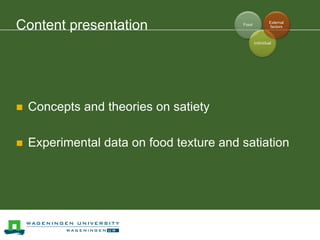 Satiety management: Effect on texture on satiation | PDF
