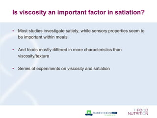Satiety management: Effect on texture on satiation | PDF