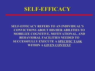 Self-Efficacy Theory | PPT