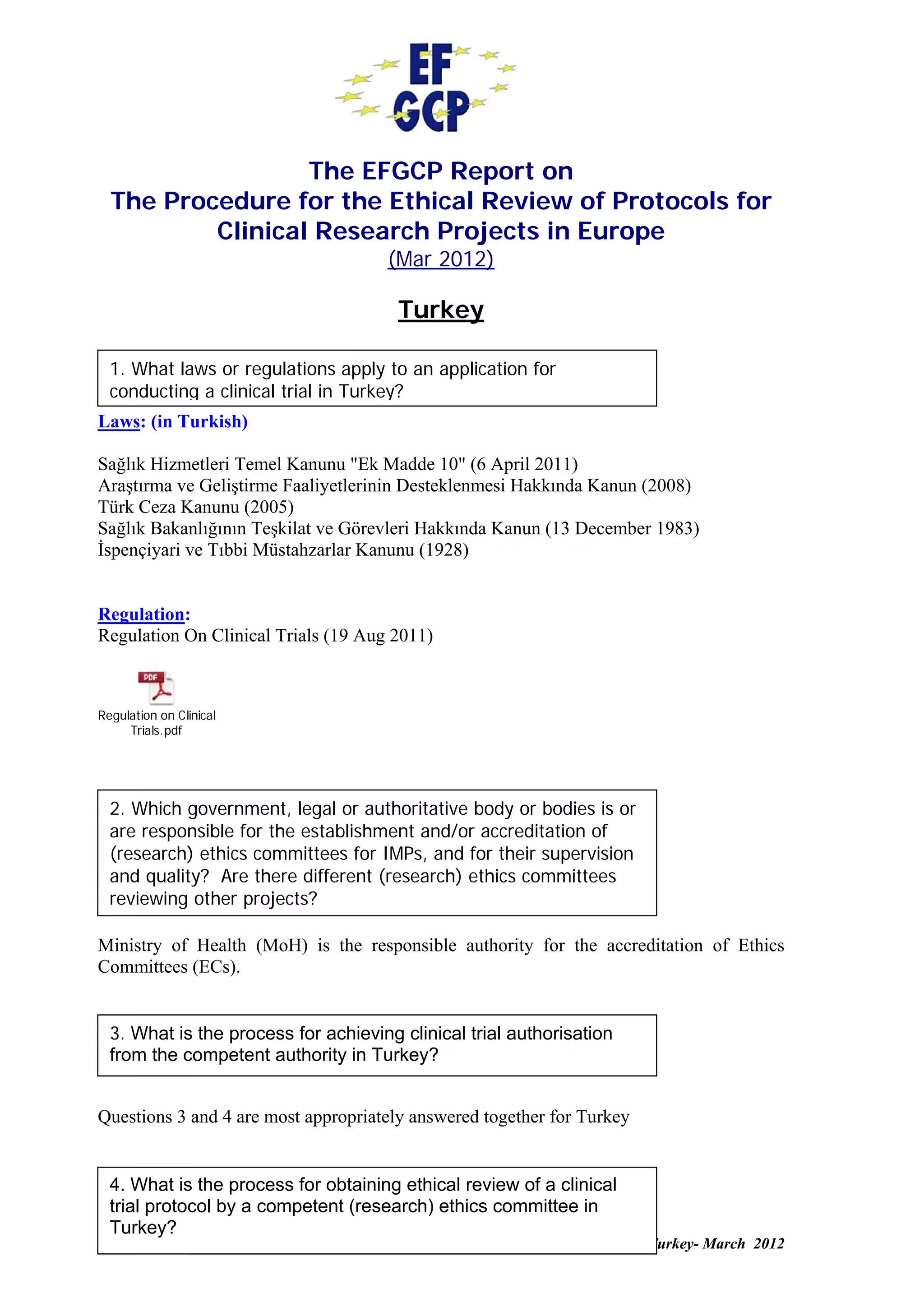 Clinical Trials In Turkey | PDF
