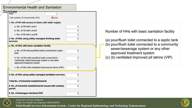 eFHSIS 3.1 System Update - Environmental.pptx | Infectious Diseases ...