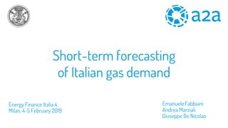 Short-term forecasting of italian gas demand with machine learning ...