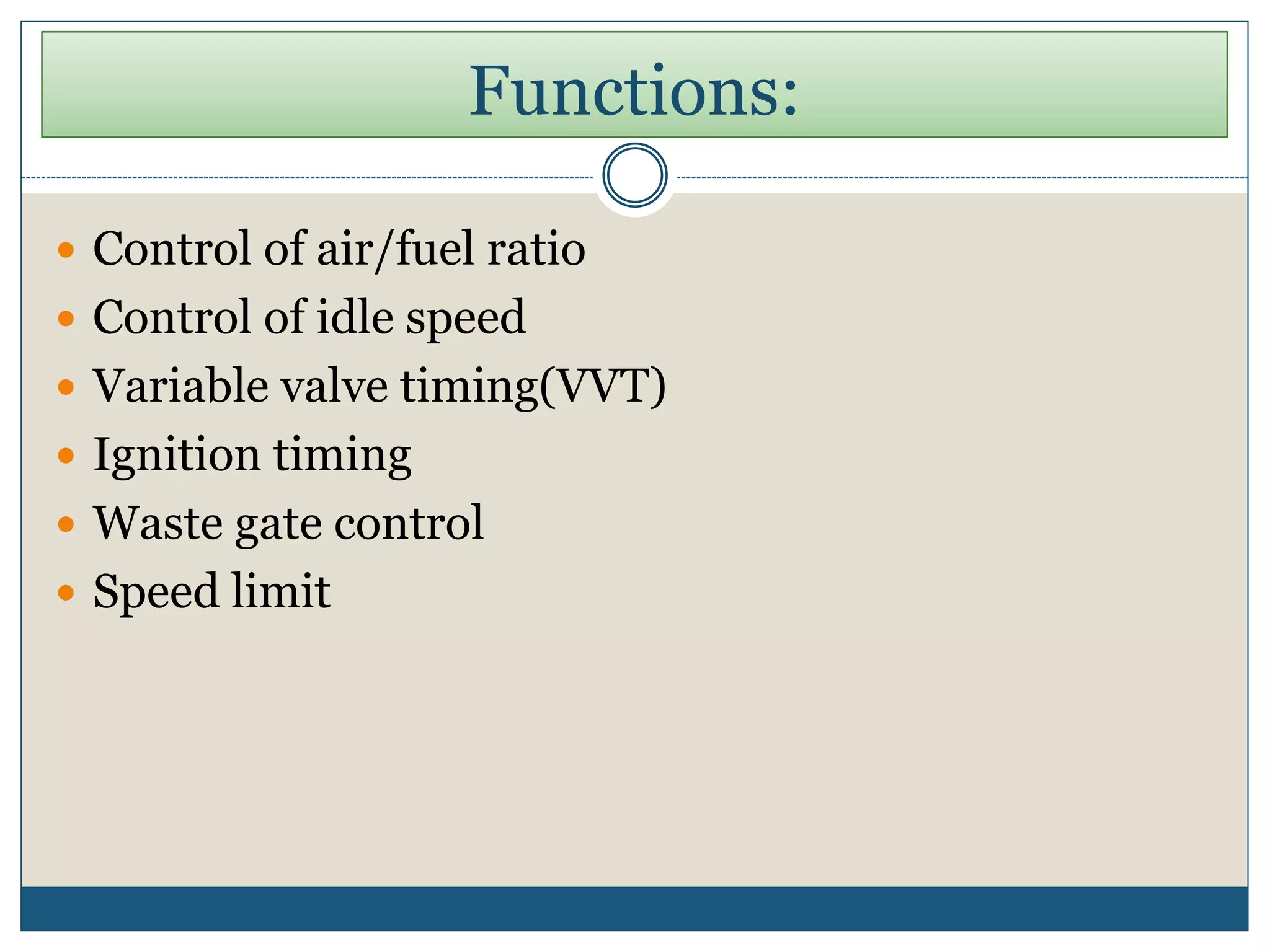 Electronic fuel injection system [EFI] | PPTX