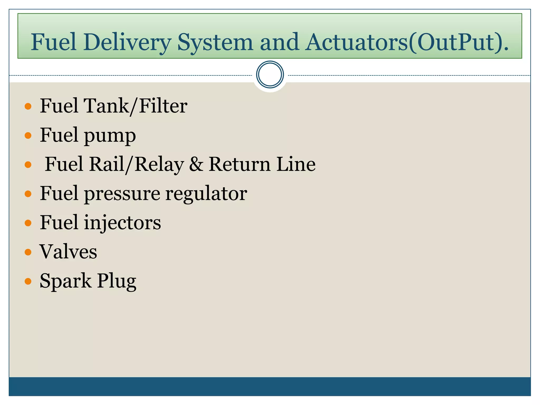Electronic fuel injection system [EFI] | PPTX
