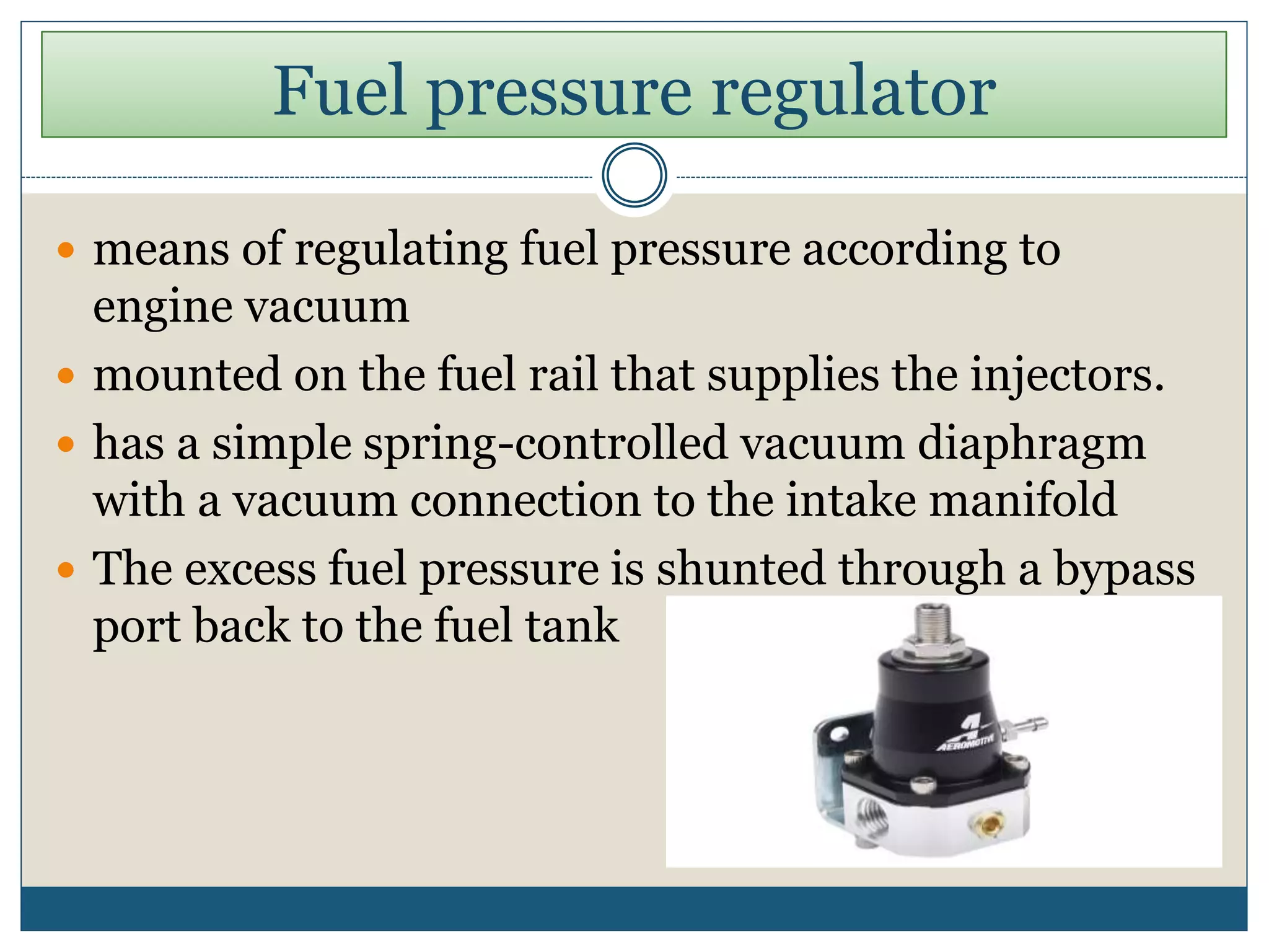Electronic fuel injection system [EFI] | PPTX
