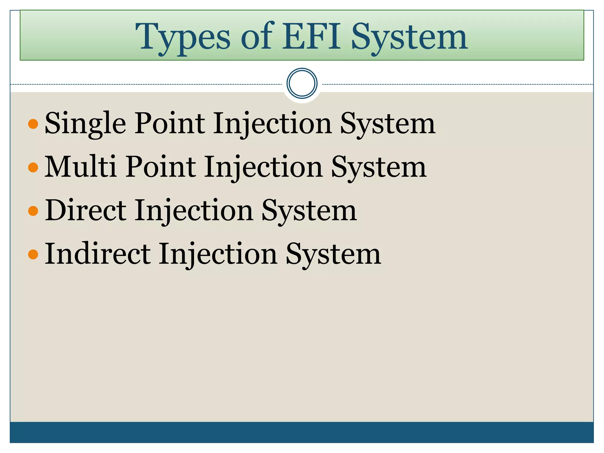 Electronic fuel injection system [EFI] | PPTX
