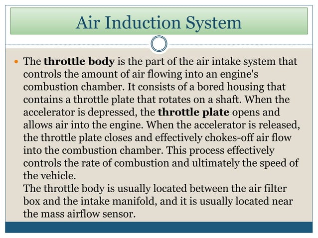 Electronic fuel injection system [EFI] | PPTX | Chemistry | Science