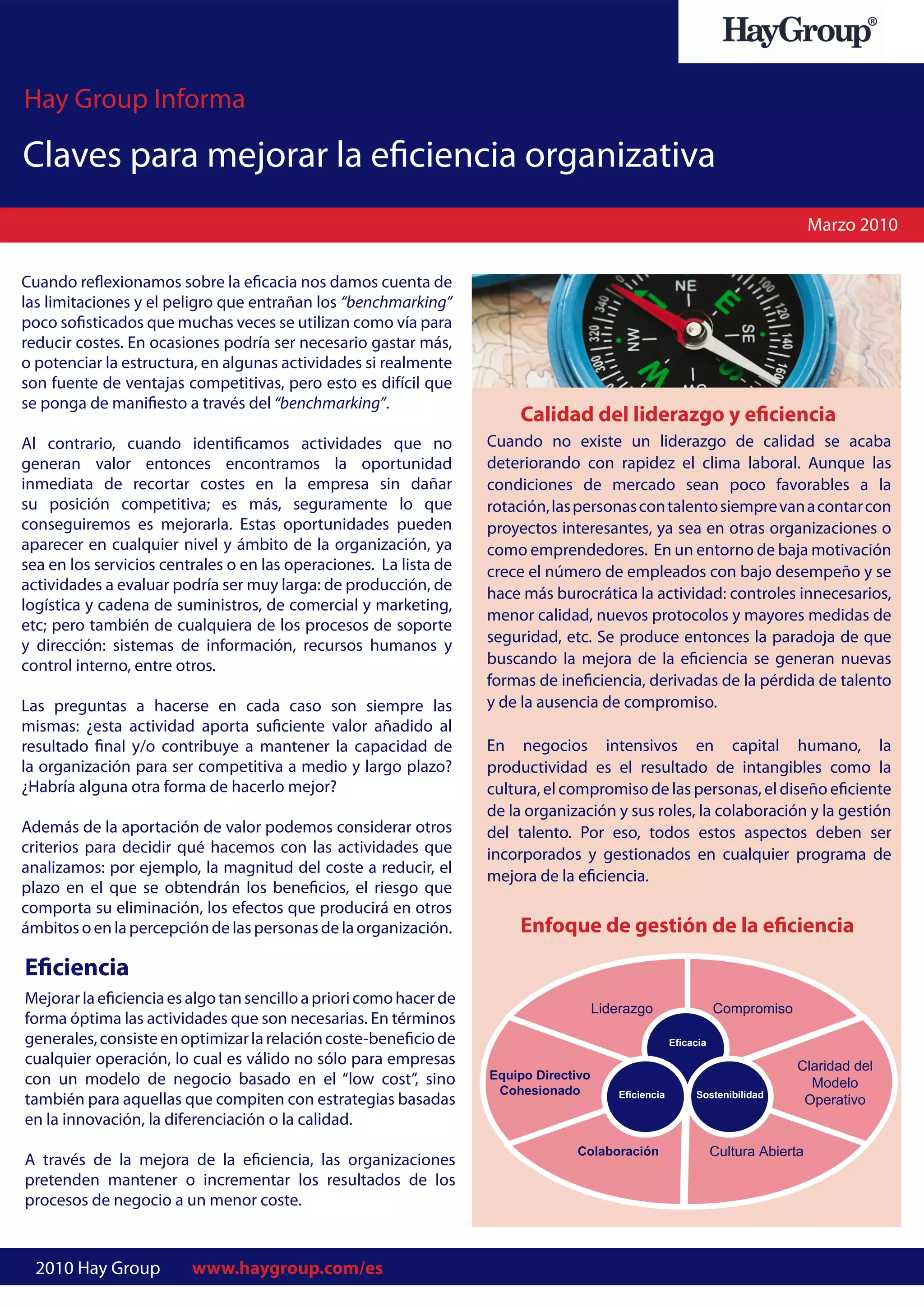 Eficiencia organizacional | PDF