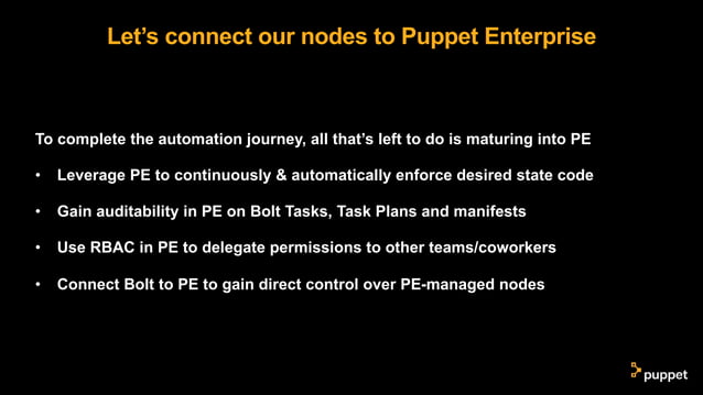 DevOps Automation with Puppet Bolt & Puppet Enterprise | PPT