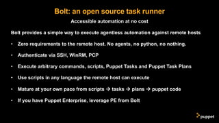 DevOps Automation with Puppet Bolt & Puppet Enterprise | PPT