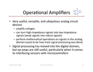 signal processing in software and electric field sensing | PPT