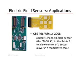 signal processing in software and electric field sensing | PPT
