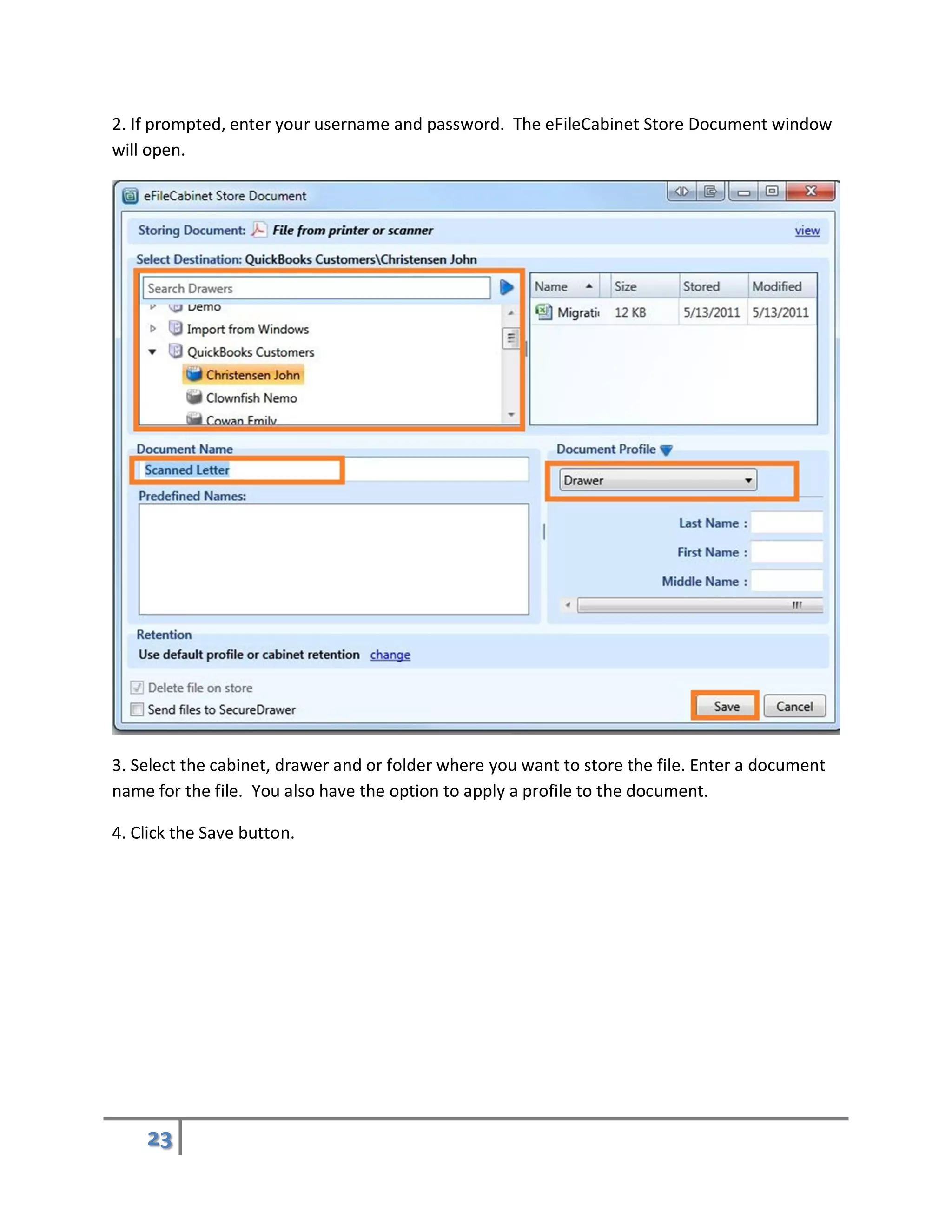 eFileCabinet 5 Desktop Basic Getting Started Guide | PDF