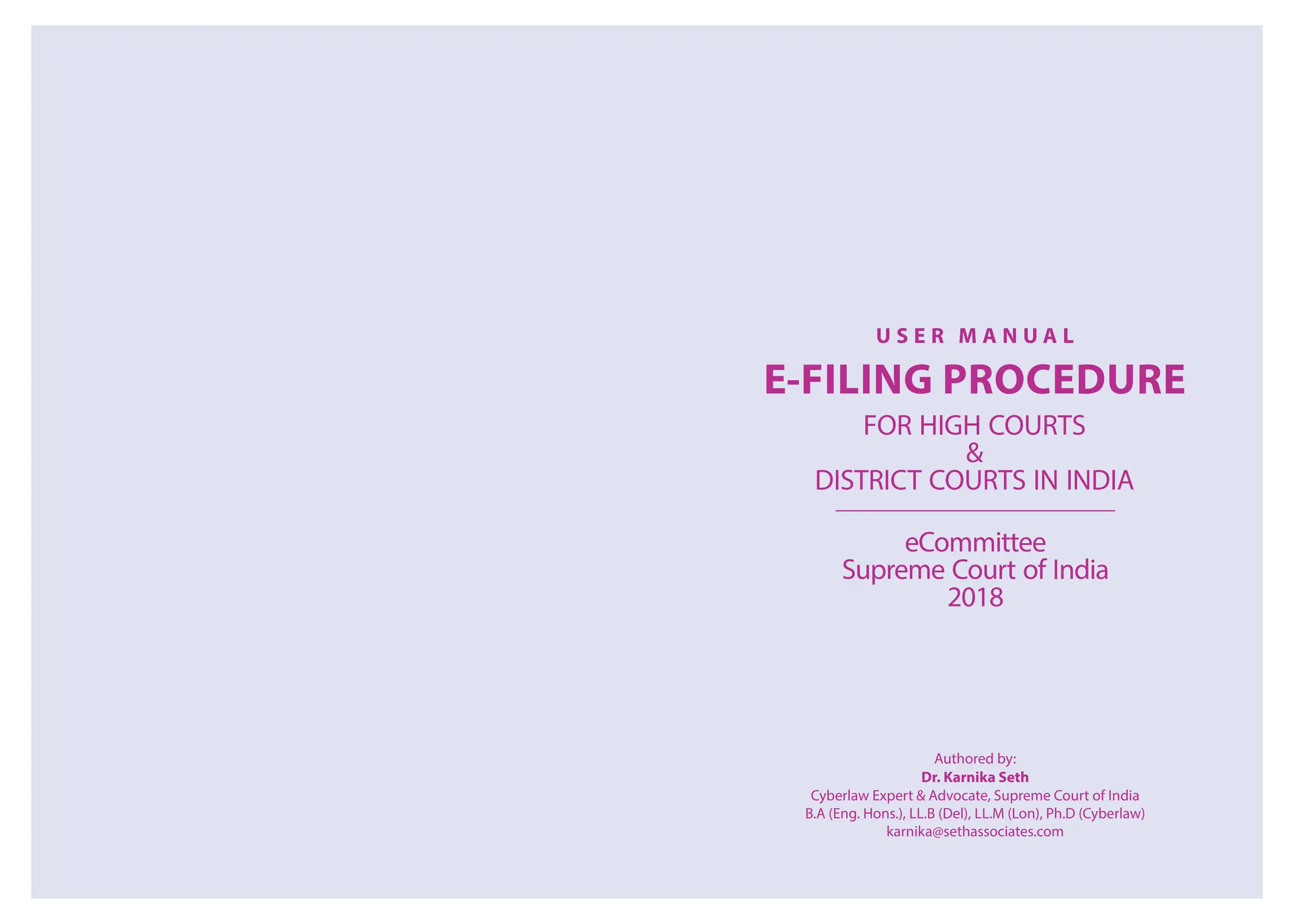 PROCESS OF E-FILING OF COURT CASES EXPLAINED | PDF