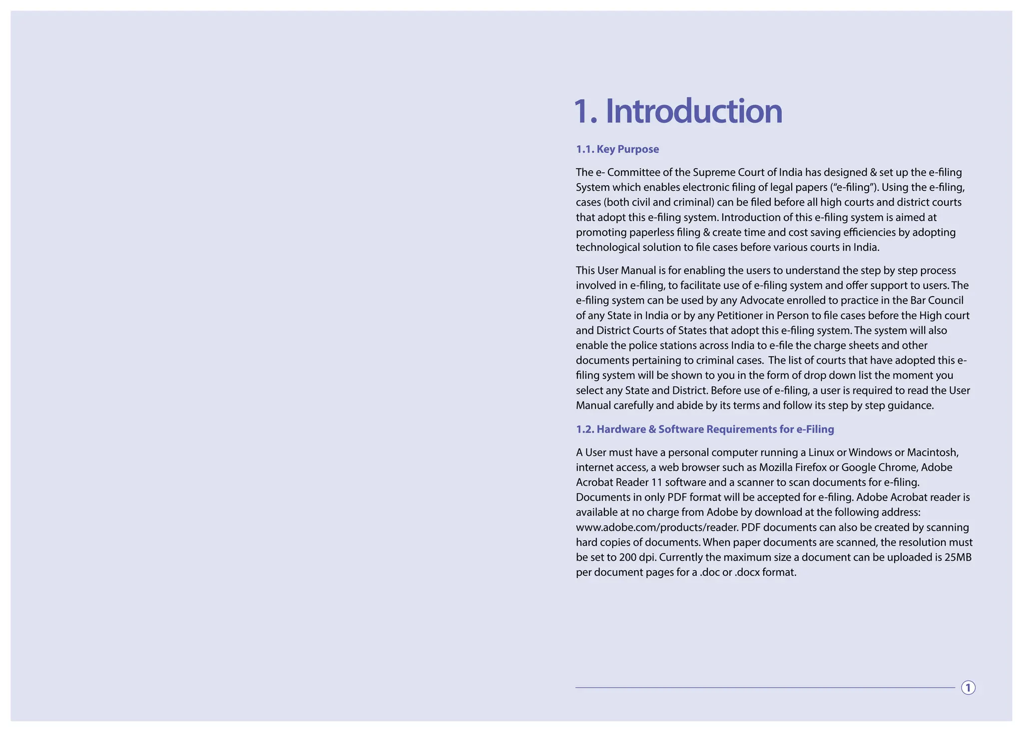 PROCESS OF E-FILING OF COURT CASES EXPLAINED | PDF
