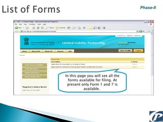 E Filing Procedure Llp | PPT