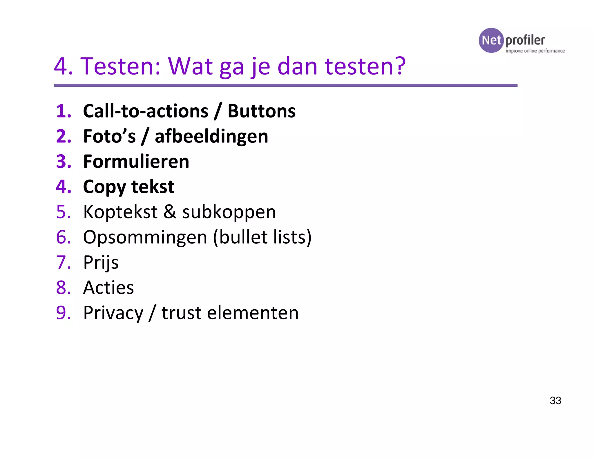 Efinancials 6 fases conversie optimalisatie | PPT