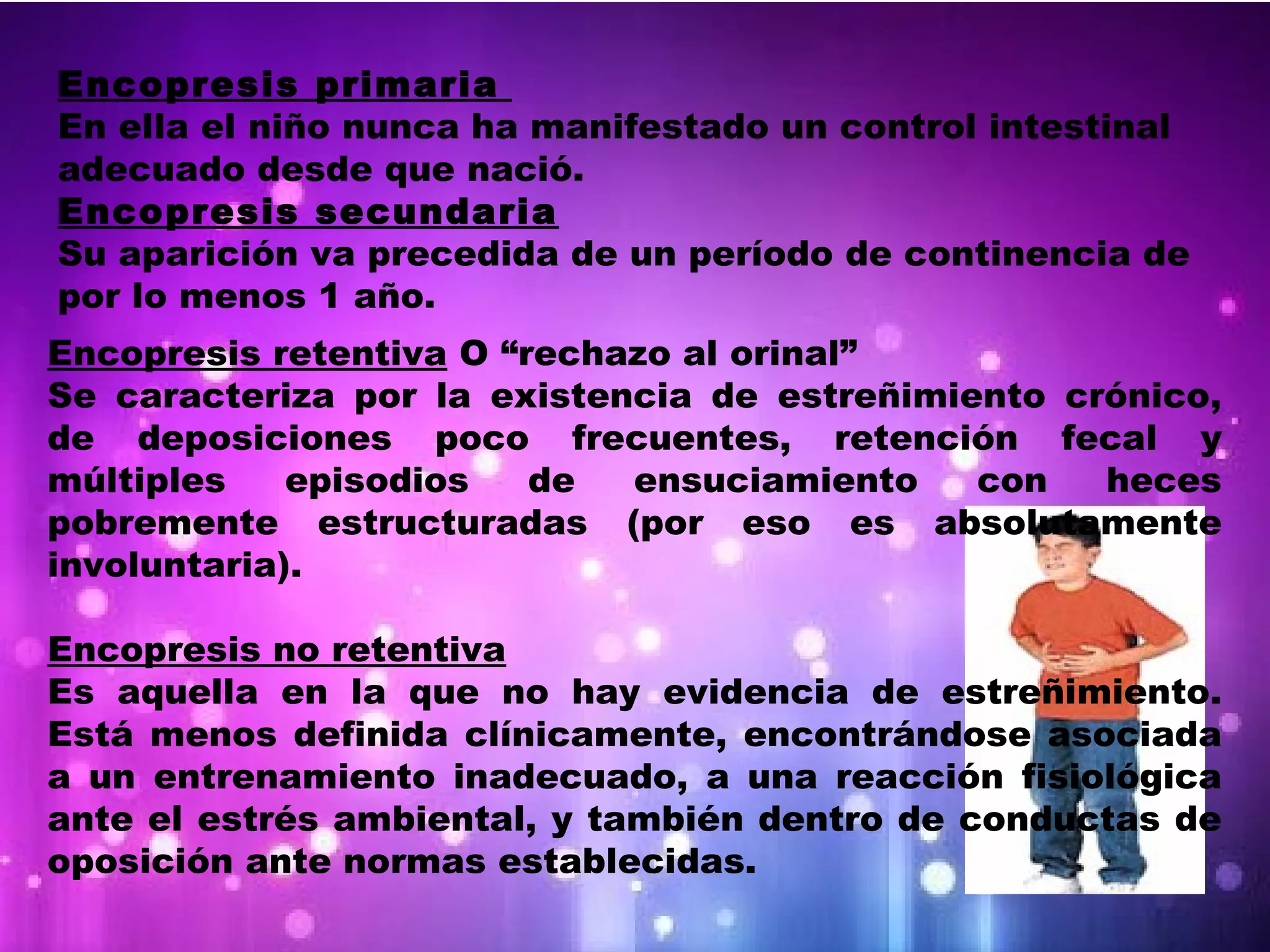 Efinteres Enuresis y Encopresis | PPT