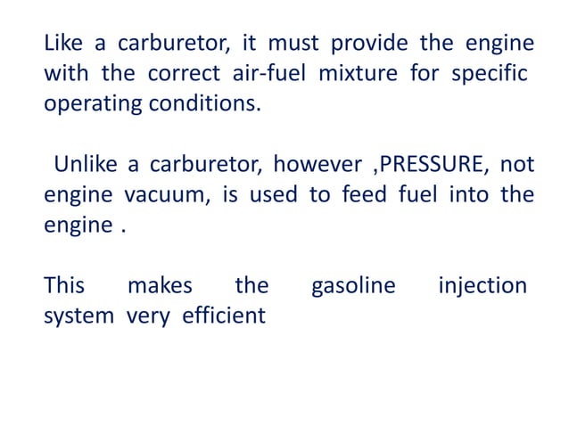 Electronic Fuel Injection System | PPTX