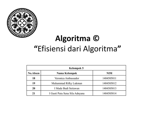 Efisiensi algoritma | PPT