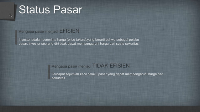 Efisiensi pasar | PPTX