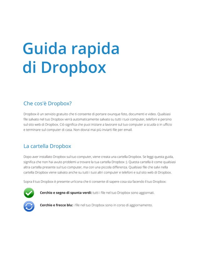 Guida rapida di dropbox | PDF