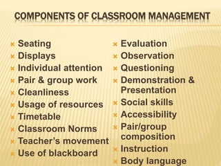 CLASSROOM MANAGEMENT AND EFFECTIVENESS OF LESSON PLANNING | PPTX ...