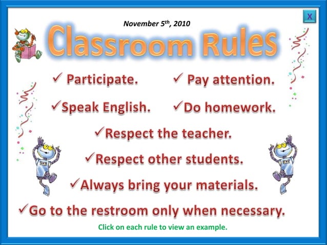 Efl classroom rules | PPT