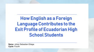 Efl contribution to the exit profile | PPT