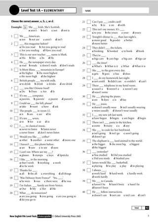 Ef level tests | PDF