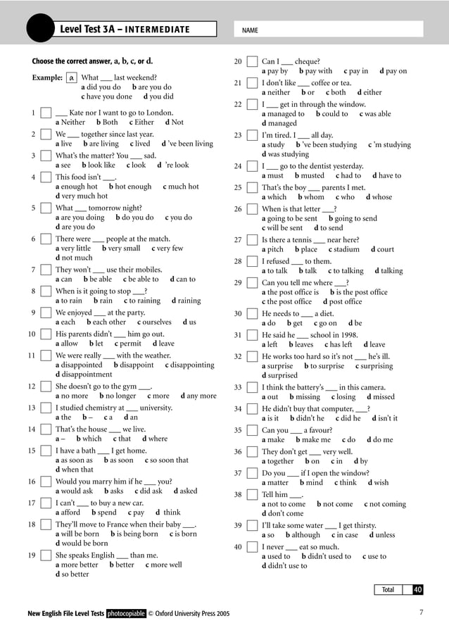 Ef level tests | PDF | Standardized Testing | Educational Assessment