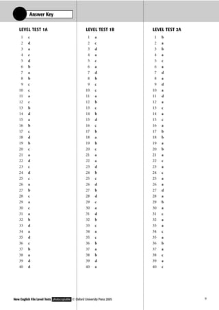 Ef level tests | PDF