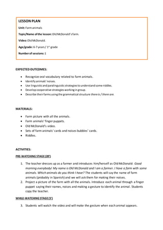 Efl lesson plan | DOCX