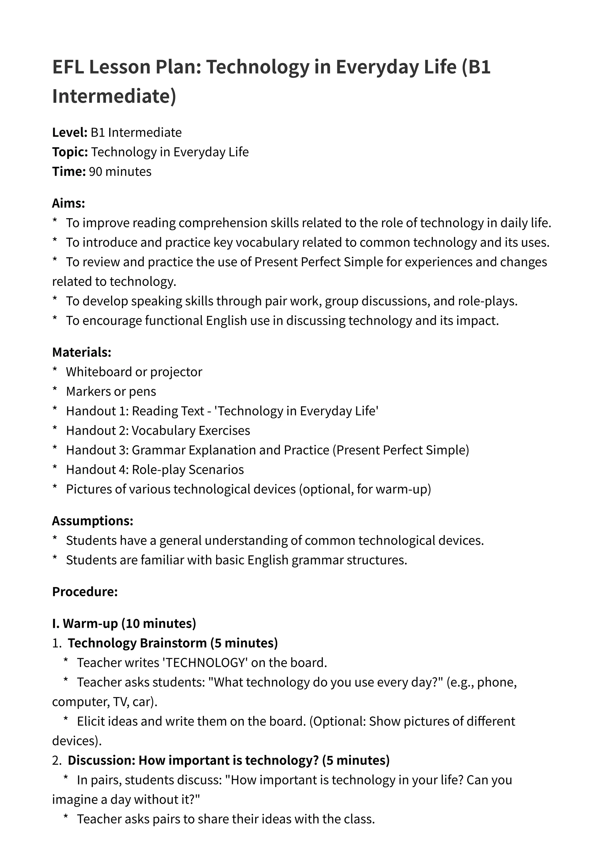 EFL Lesson Plan_ Technology in Everyday Life (B1 Intermediate).pdf