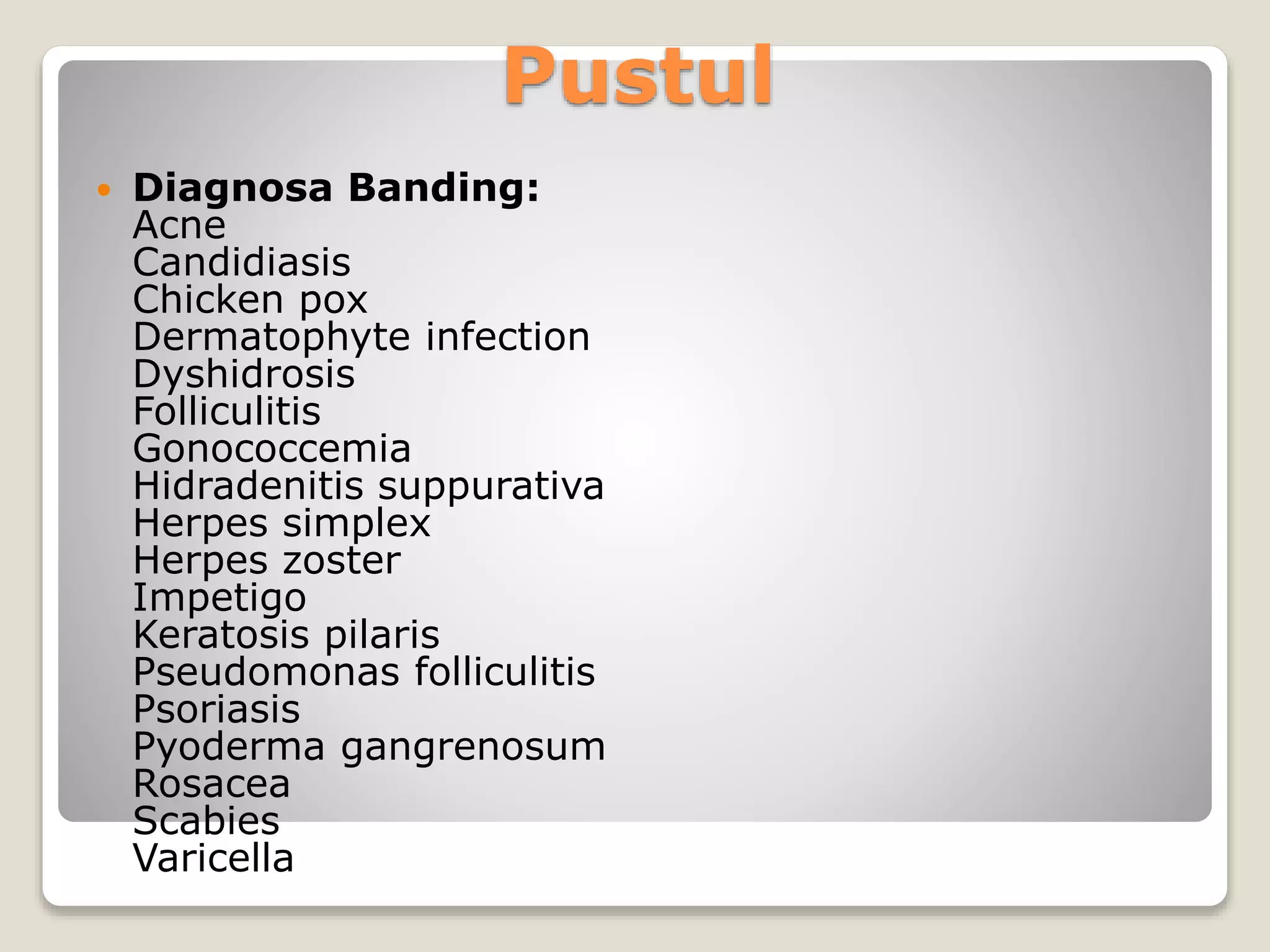 Efloresensi (modul kulit dan jaringan penunjang) | PPTX