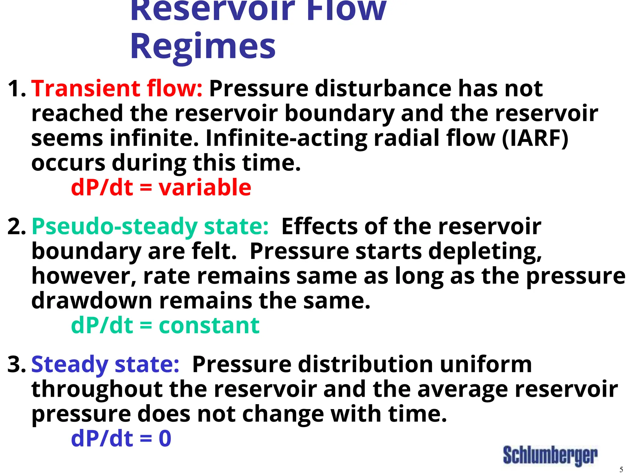 Reservoir and geometric flow regimes diagnostic | PPTX
