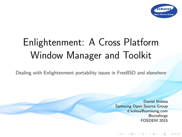Enlightenment: A Cross Platform Window Manager & Toolkit | PPT