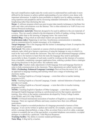 Efl teaching terminology | PDF