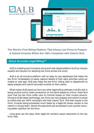 This is why your law firm should now switch to ALB platform. | PDF