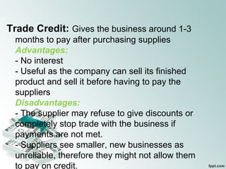 sources of finance | PPT